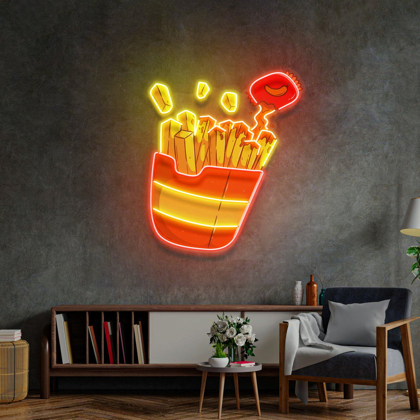 Potato Chips Glowing LED Neon Sign Light Pop Art – The MB Store